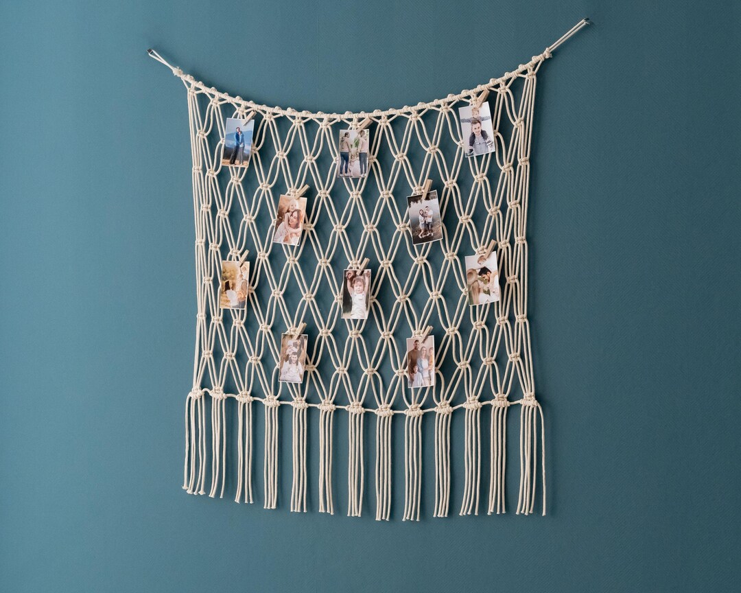 Boho Photo Hanger, Photo Holder, Room Decor Aesthetic, Trendy Wall Art ...