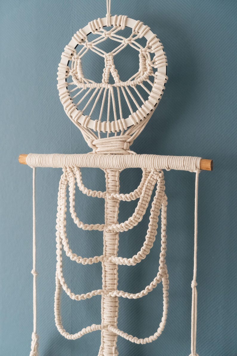 Macrame Skeleton Halloween Decor for Spooky and Stylish Wall Art V79 - Etsy