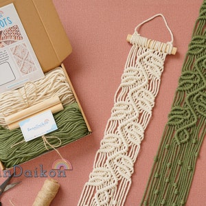 Macrame KIT, Macrame Beginner, Birthday Gift, Boho Office Decor, Make ...