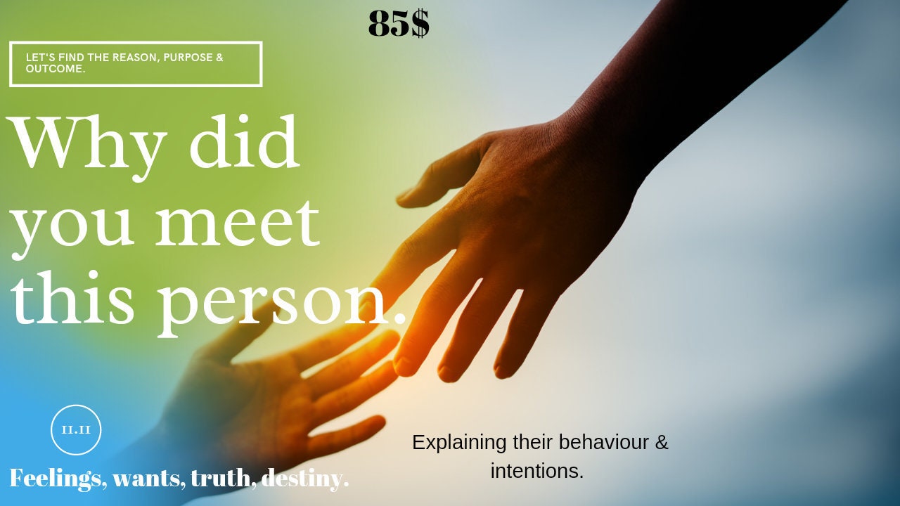 Why Did You Meet This Person CONNECTION Reason Purpose - Etsy