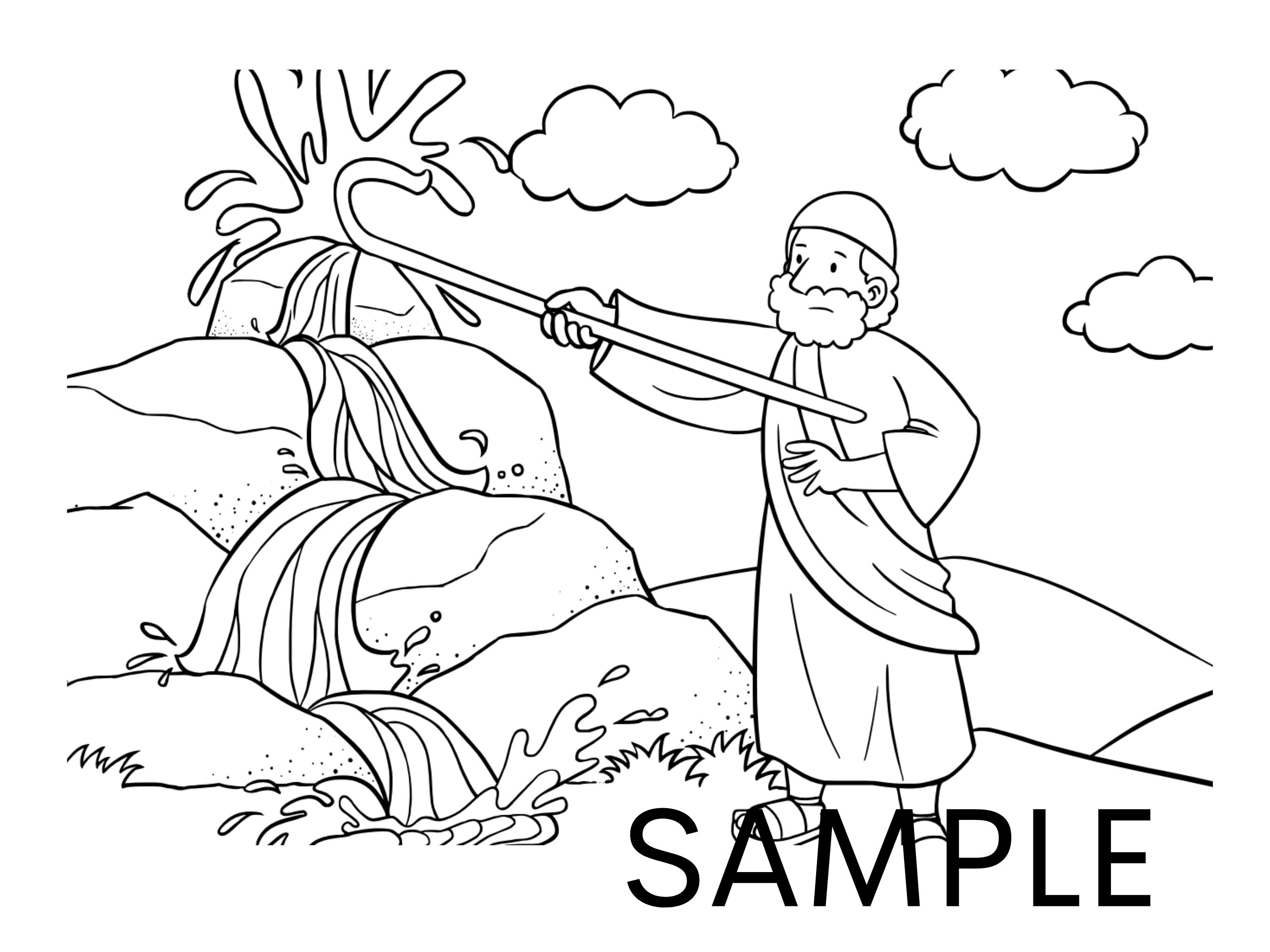 Children Bible Themed Coloring Pages | 100 Coloring Pages Package ...