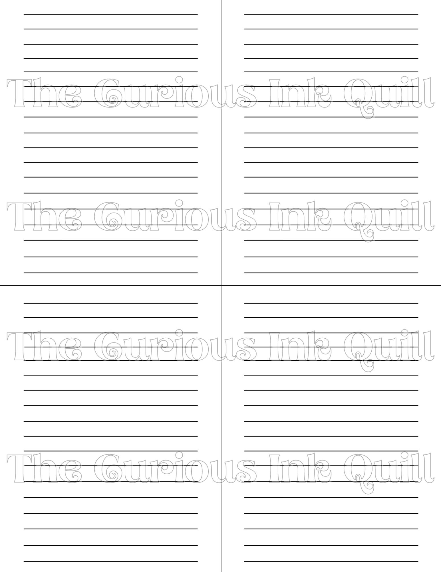 Portrait 8.5x11 Lined Paper | DIGITAL Download Printable | Blank ...