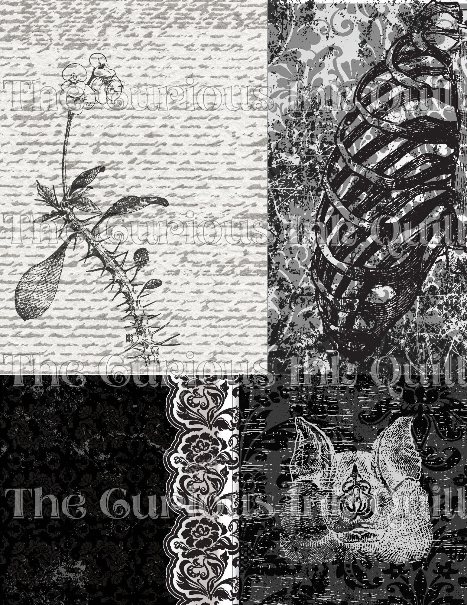Gothic Grunge Ephemera | 15 Page Pack | DIGITAL Download Printable ...