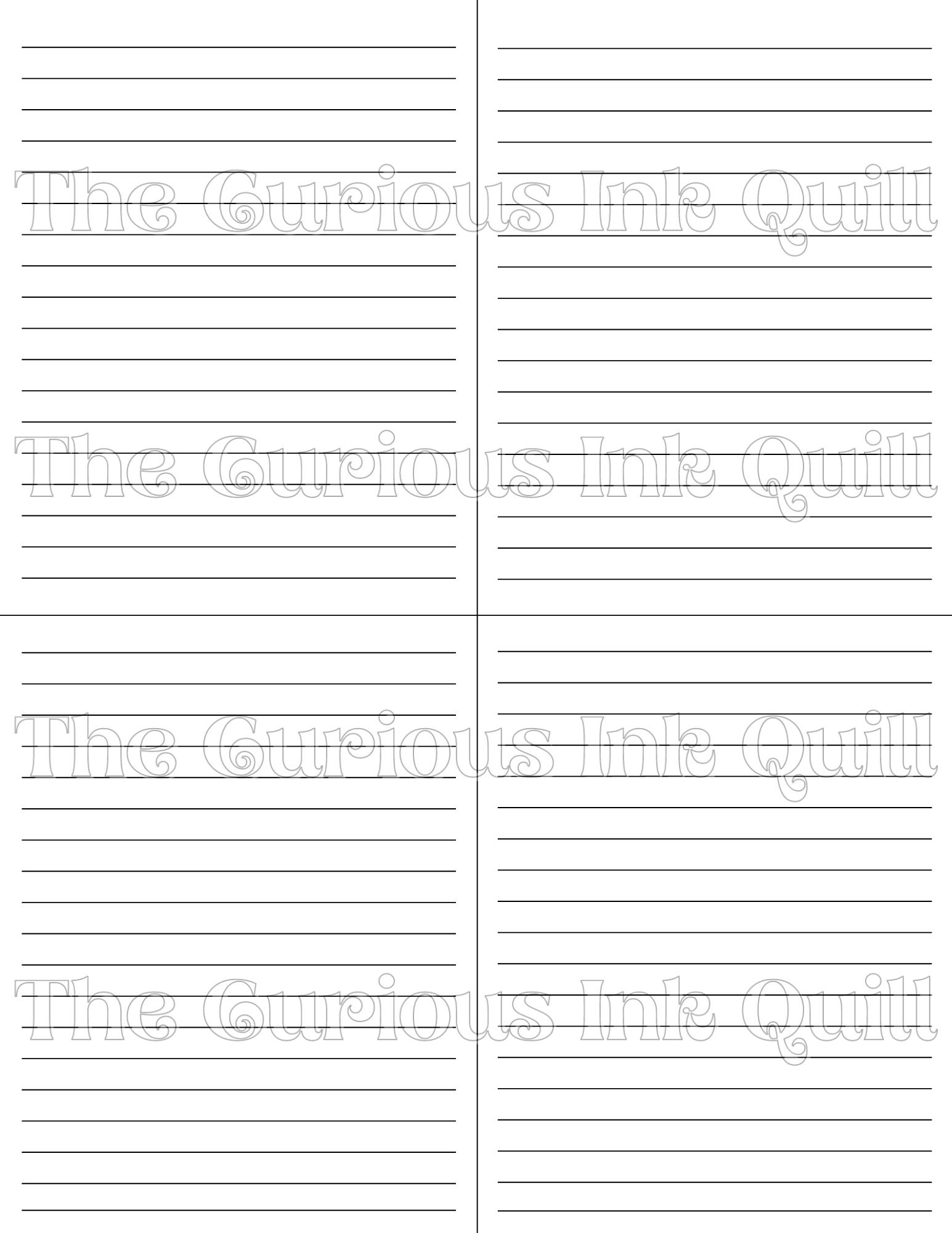 Portrait 8.5x11 Lined Paper | DIGITAL Download Printable | Blank ...