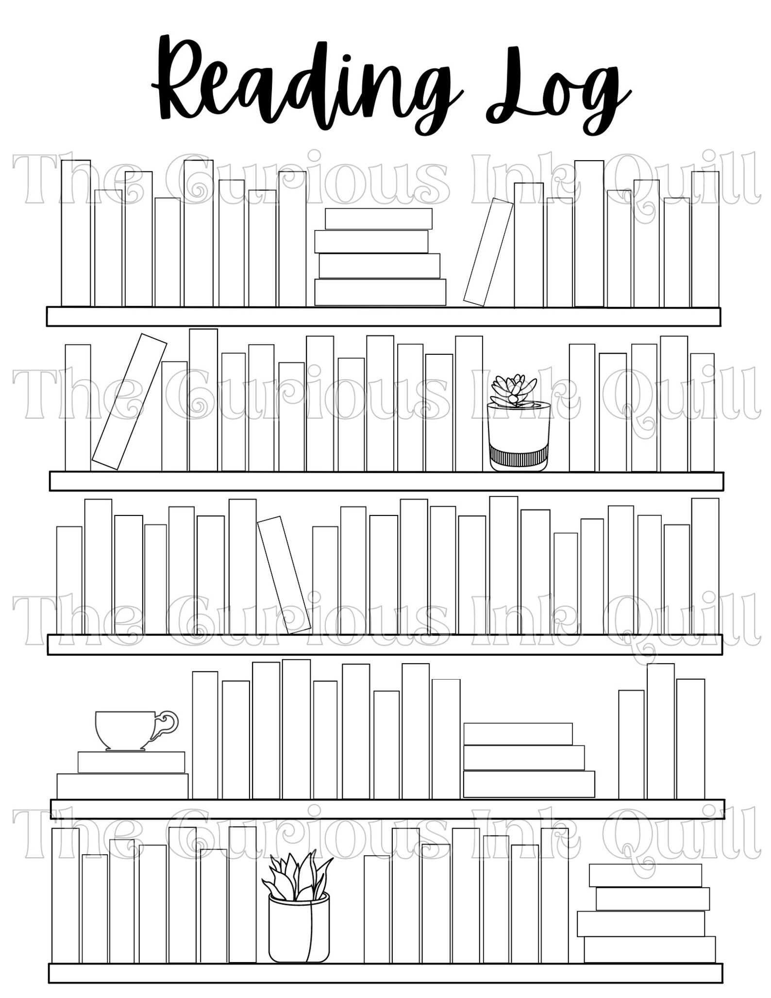 Reading Journal Printable | 10 Pages | DIGITAL Download Printable ...