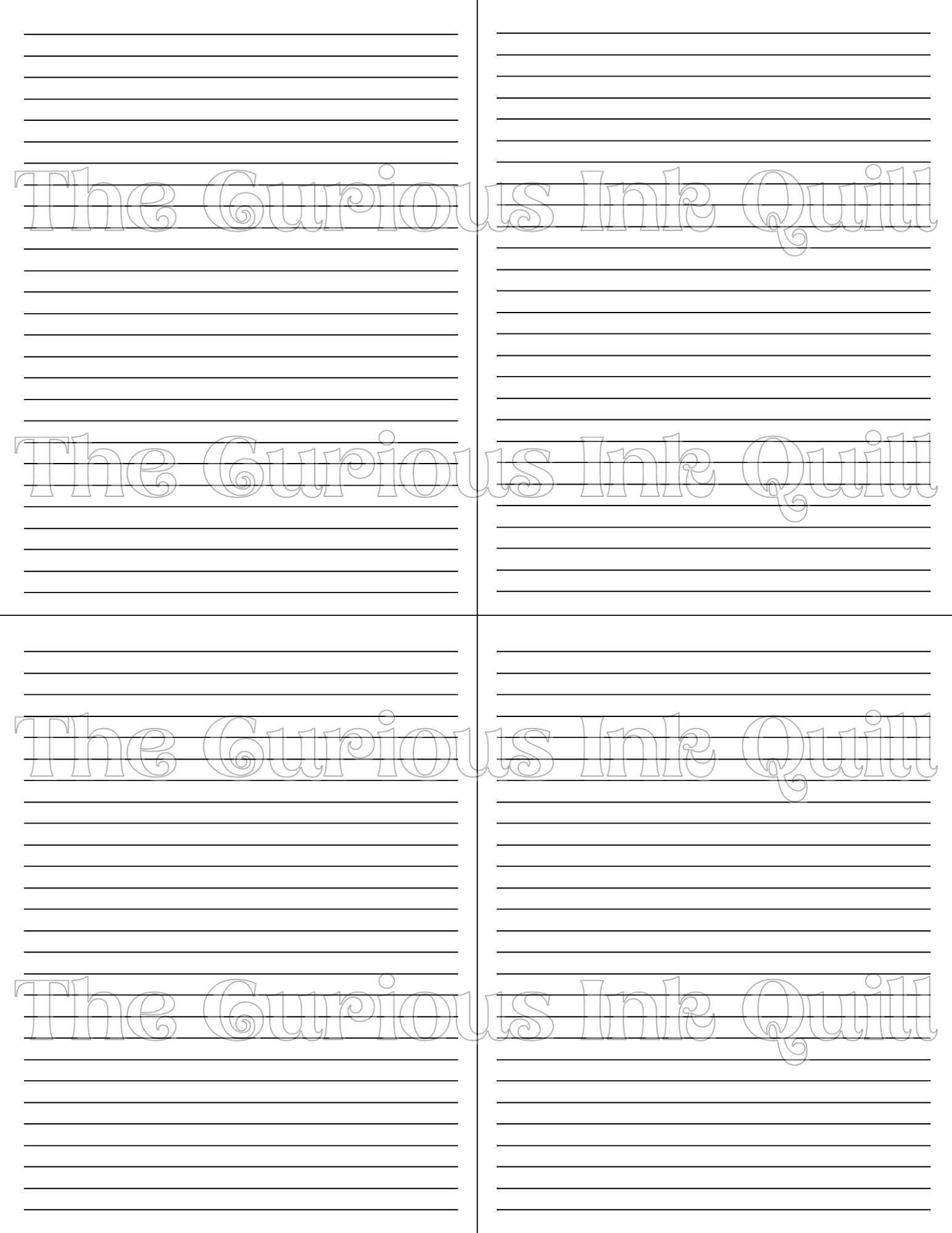 Portrait 8.5x11 Lined Paper | DIGITAL Download Printable | Blank ...