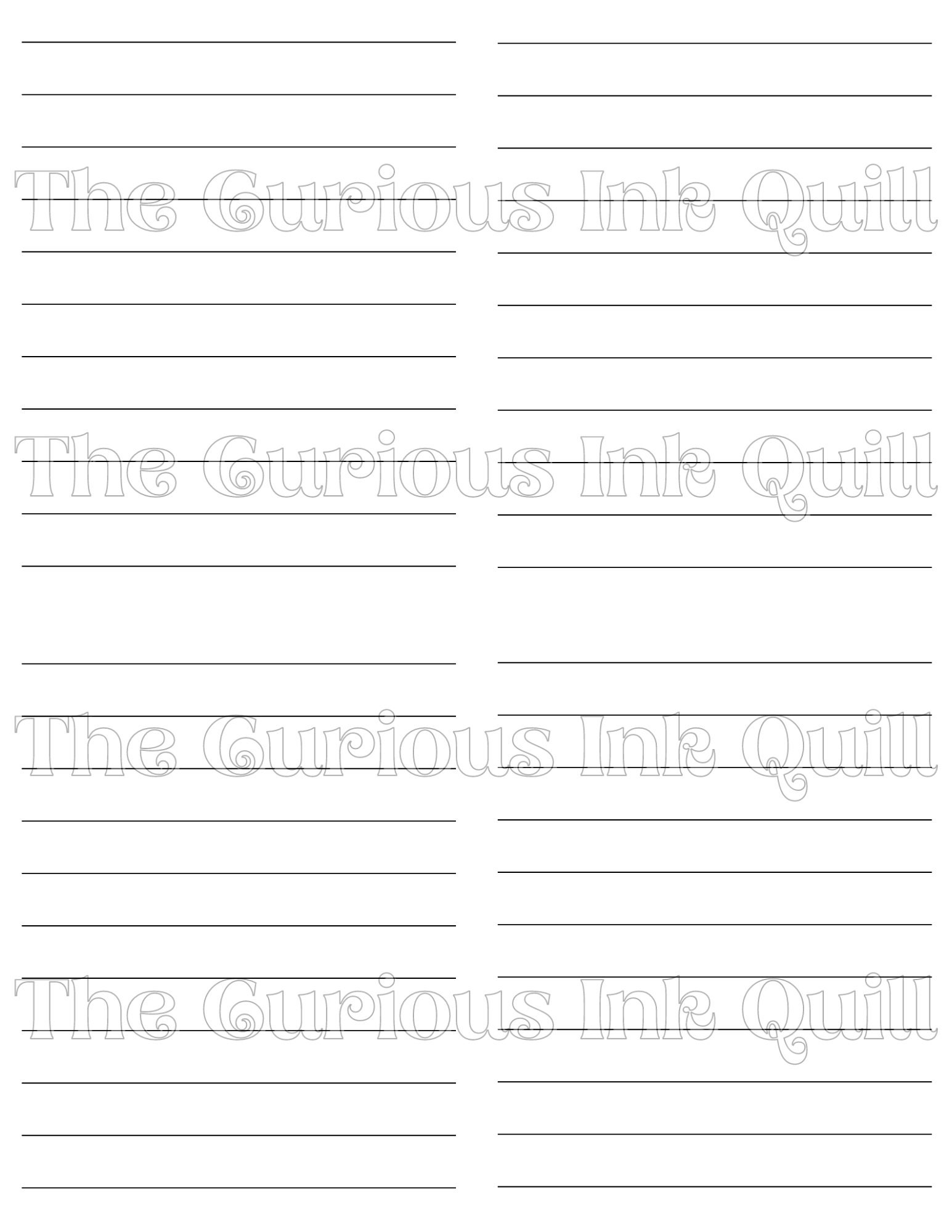 Portrait 8.5x11 Lined Paper | DIGITAL Download Printable | Blank ...