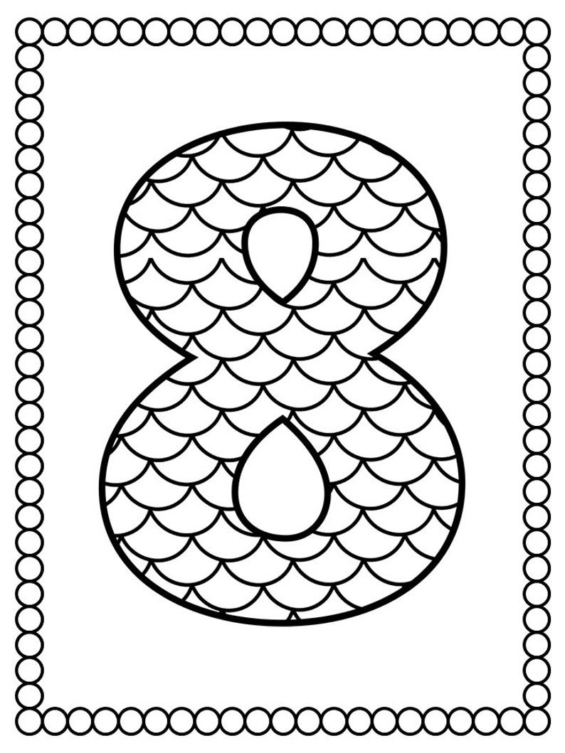 Coloring Pages Numbers Printable, Number Coloring Book - Educational ...