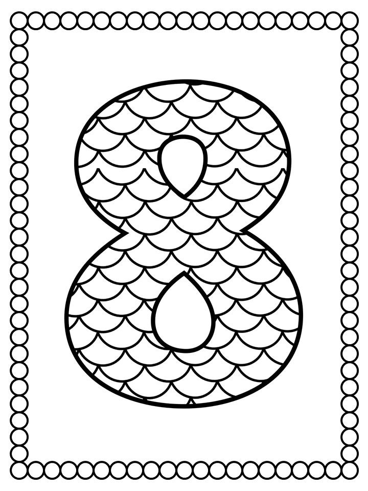 Coloring Pages Numbers Printable, Number Coloring Book - Educational ...