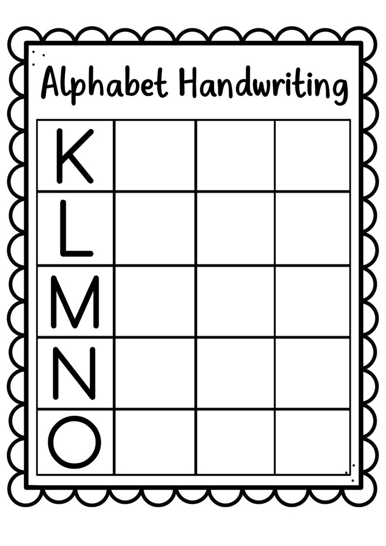 Alphabet Handwriting Practice Worksheets, ABC Writing (digital Download ...