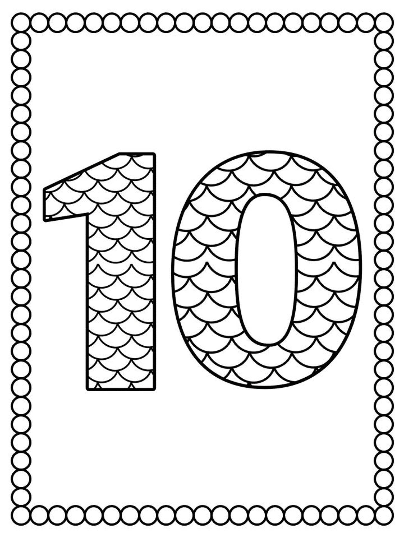 Coloring Pages Numbers Printable, Number Coloring Book - Educational ...