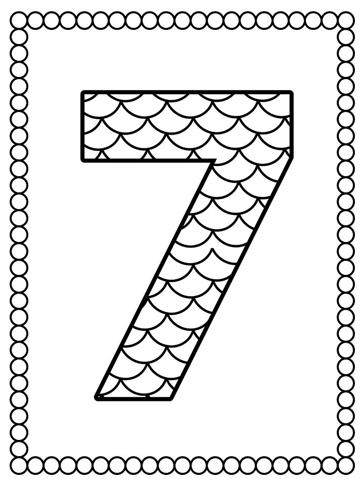 Coloring Pages Numbers Printable, Number Coloring Book Educational ...