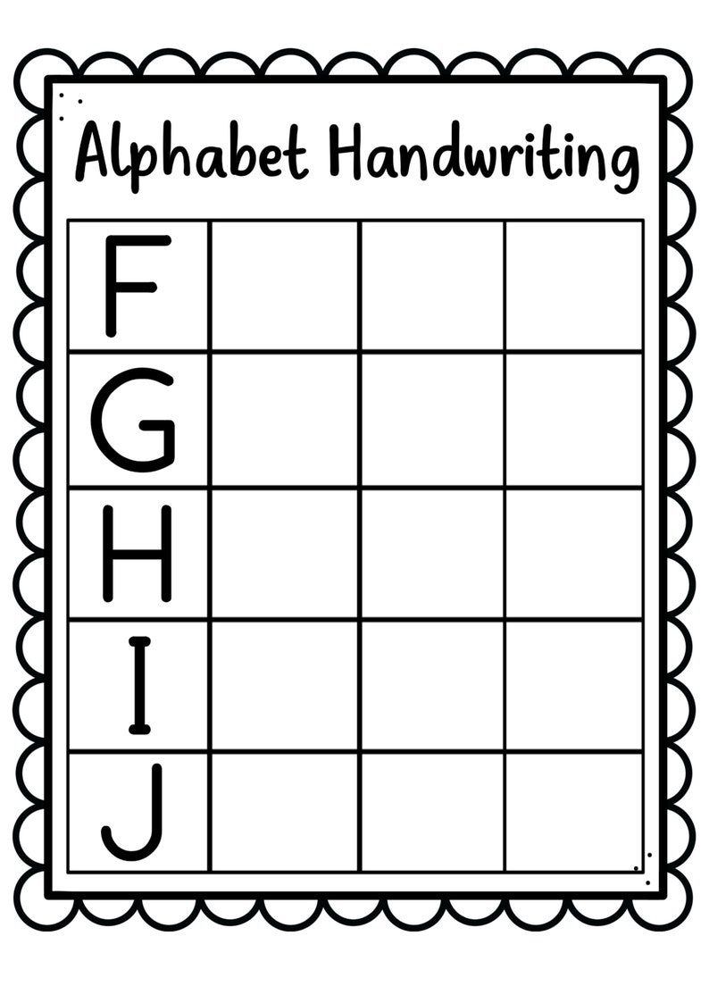 Alphabet Writing Printables/ Handwriting Worksheets/ ABC Writing ...