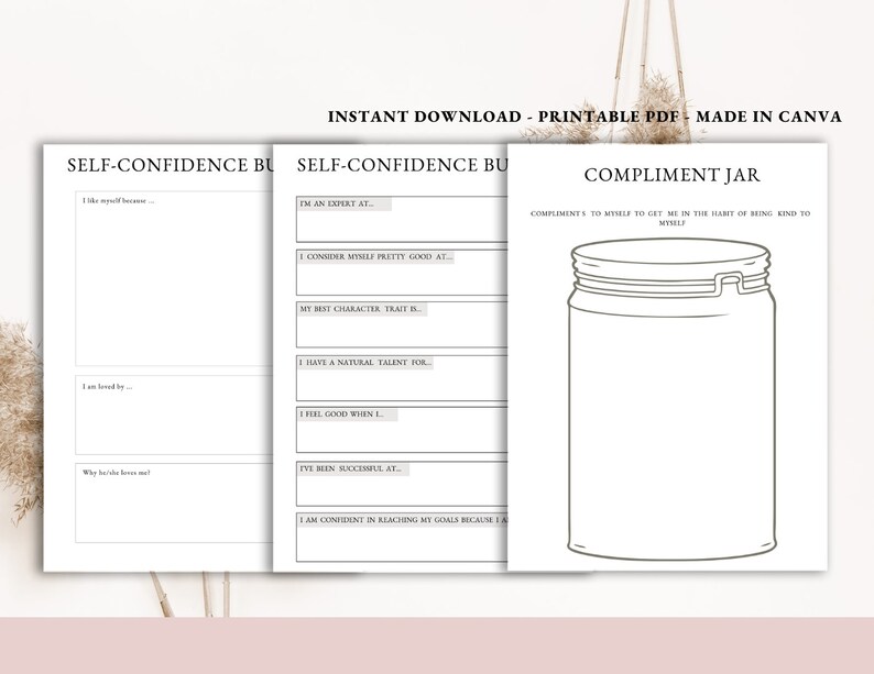 Self-confident Planner, Self-care Planner | Work-out Worksheet ...