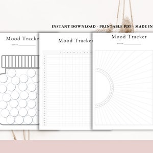 My Mood Tracker Printable Landscape, Habit Tracker Template, Routine ...