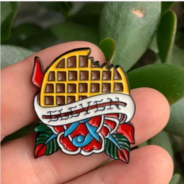 Waffle Enamel Pin - Etsy