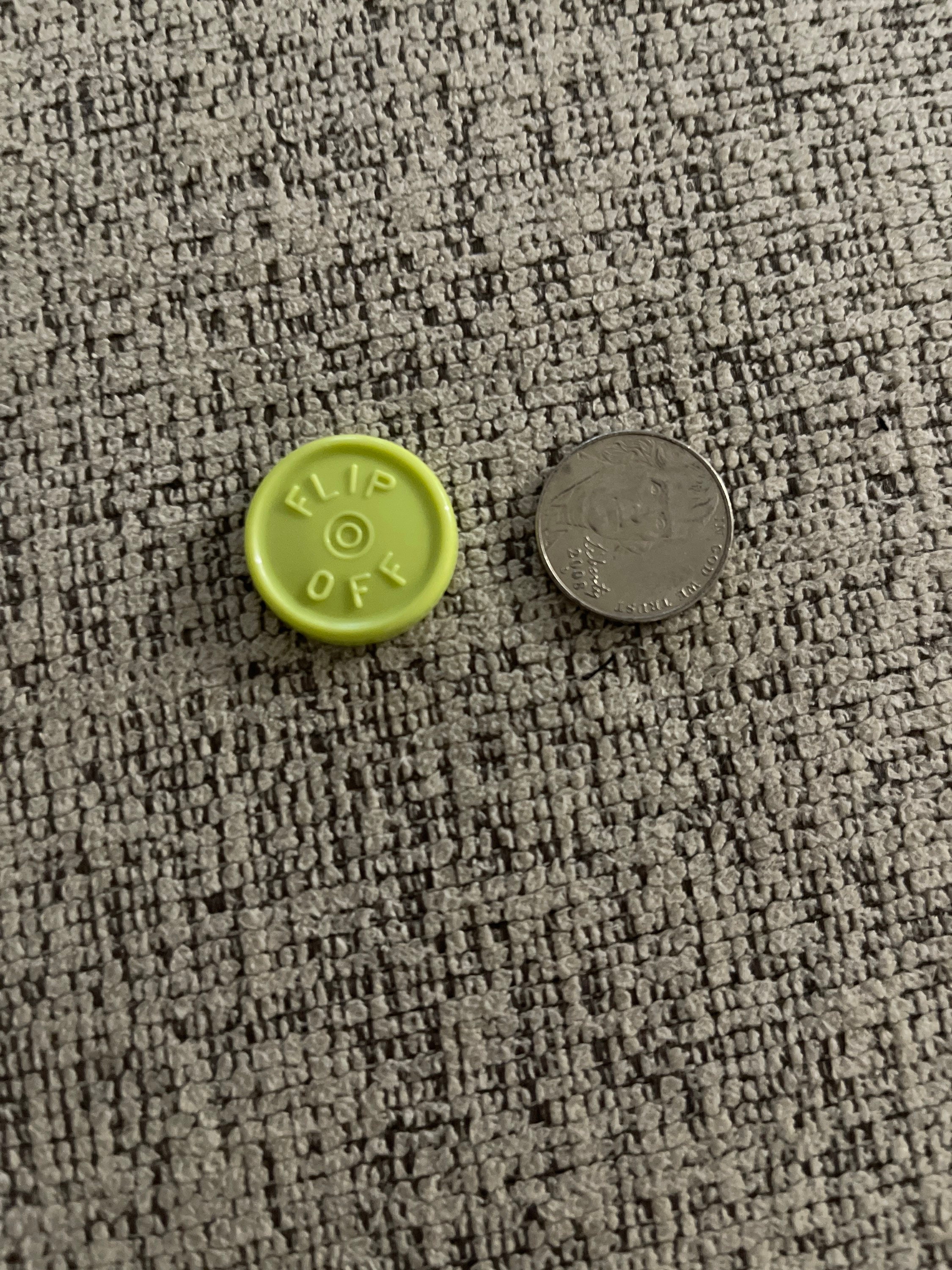 Lime Green Flip off Medicine Vial Caps - Etsy