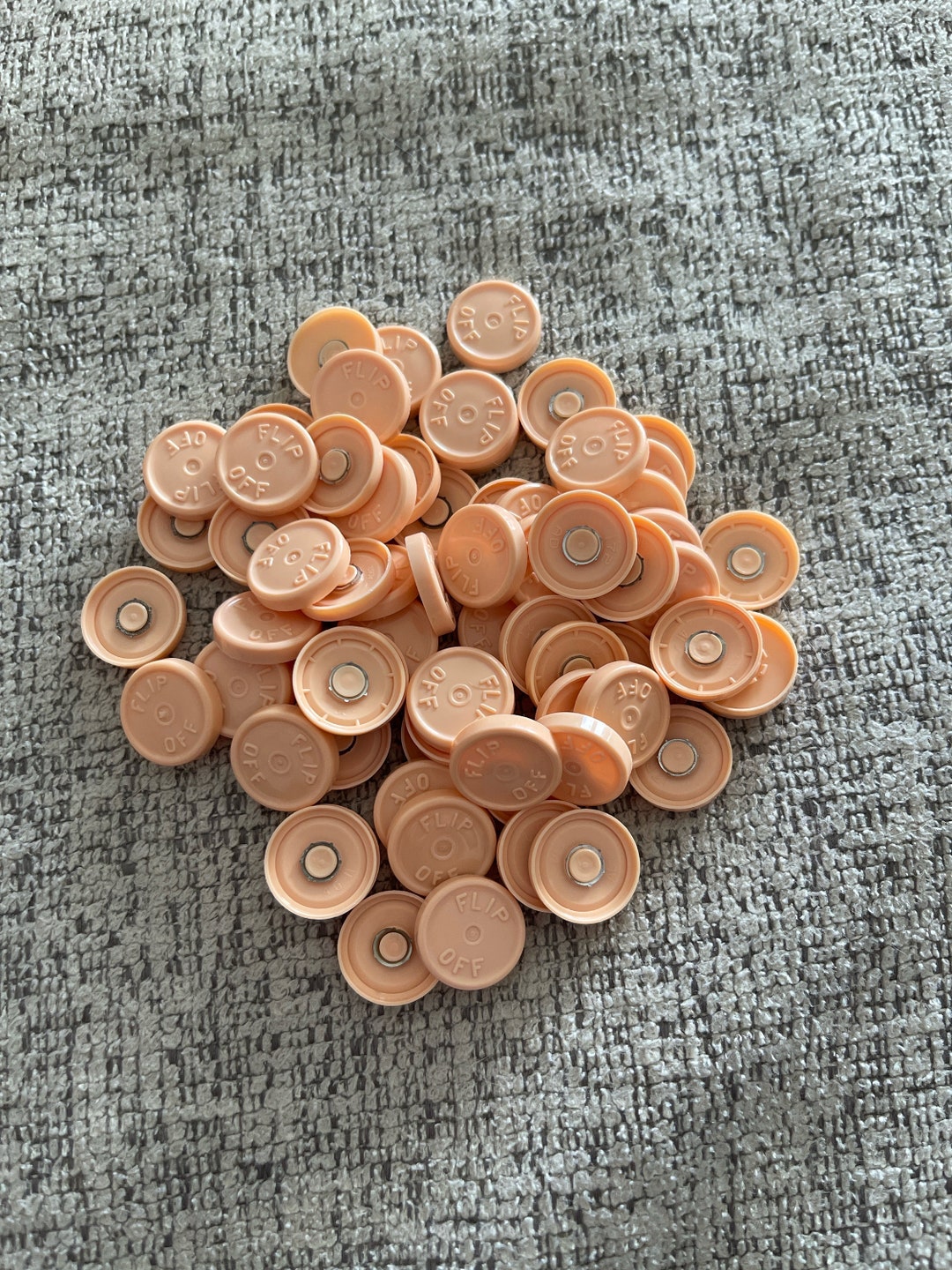 Shinny Peach Flip off Medicine Vial Caps - Etsy