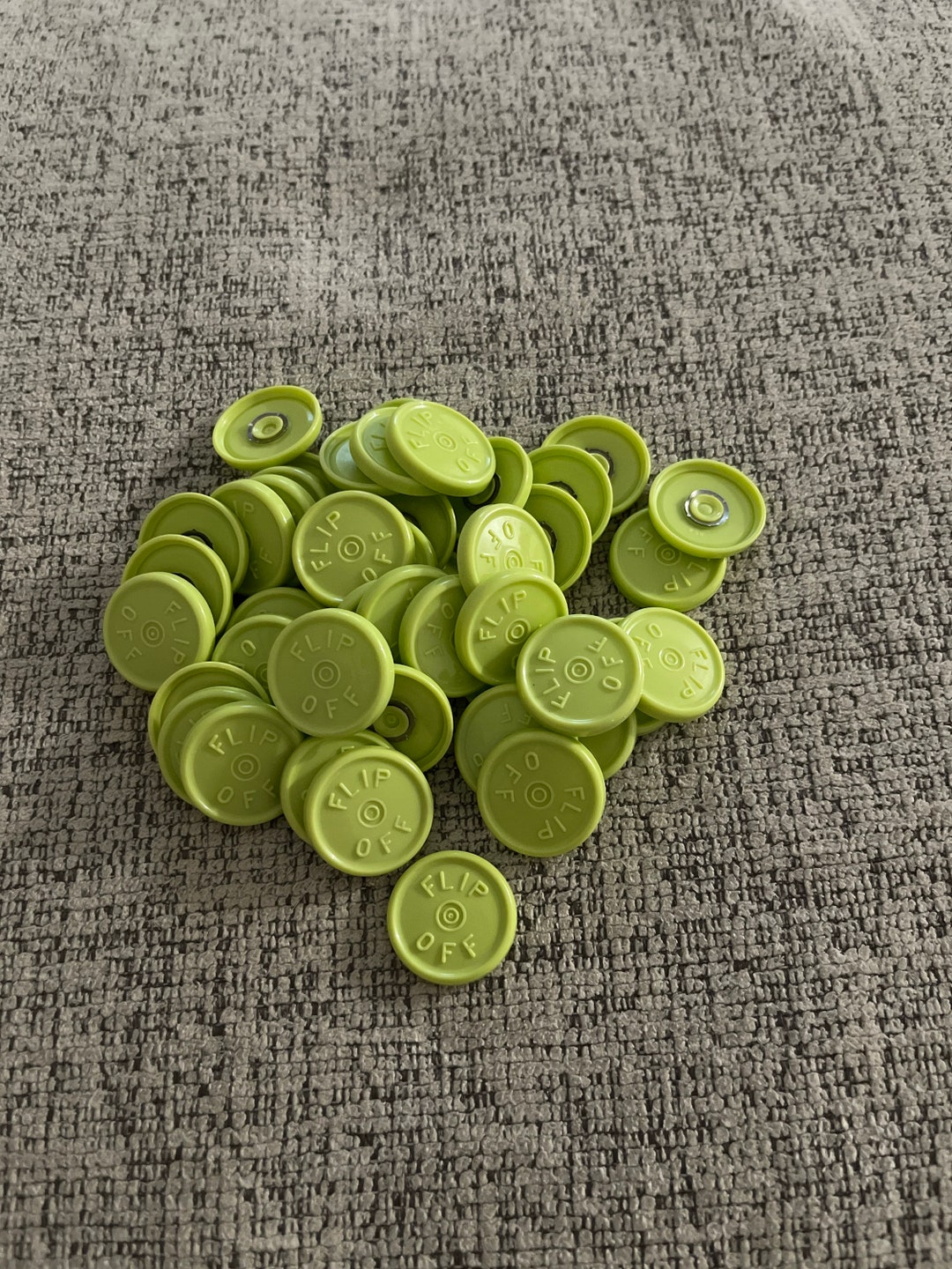 Lime Green Flip off Medicine Vial Caps - Etsy