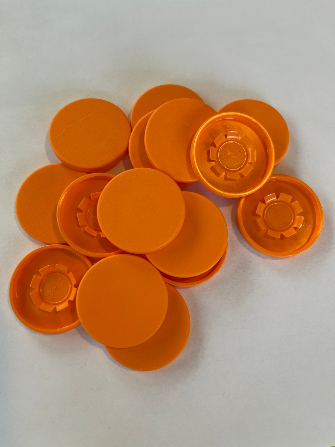 Large Orange Medicine Vial Caps - Etsy