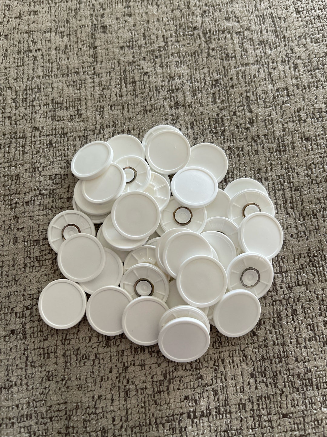 Flat White Medicine Vial Caps - Etsy