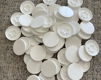 White Flat Medicine Vial Caps - Etsy