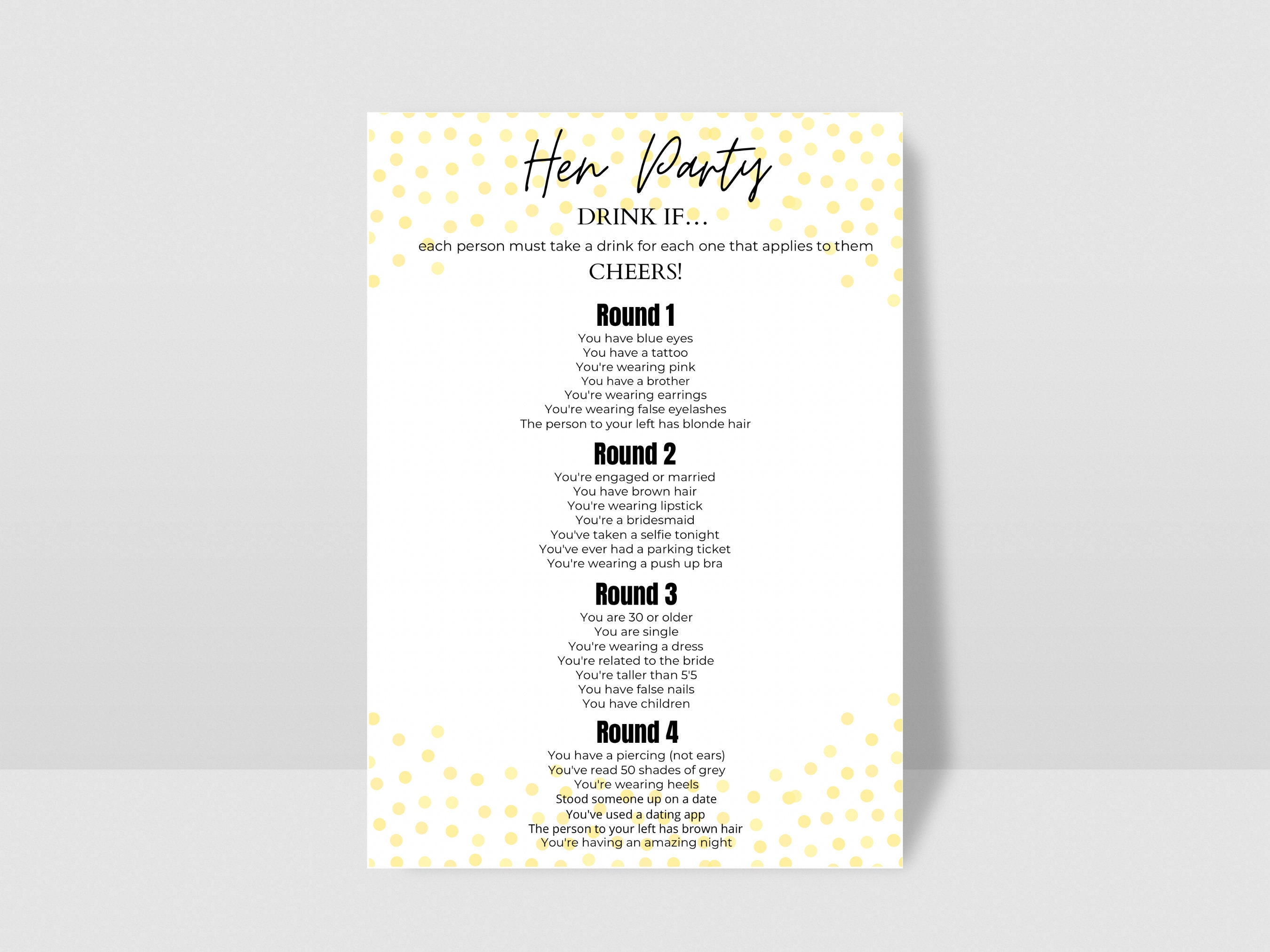 Hen Party Printable Hen Party Game Hen Party to Do Hen - Etsy UK
