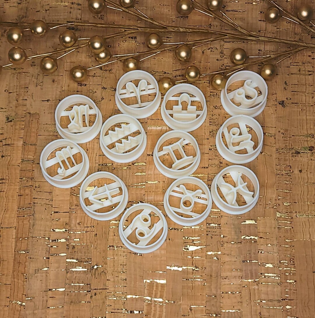 Free Shipping, Poly Clay Zodiac Cutters, Unique, Fate, Polymer, DIY ...