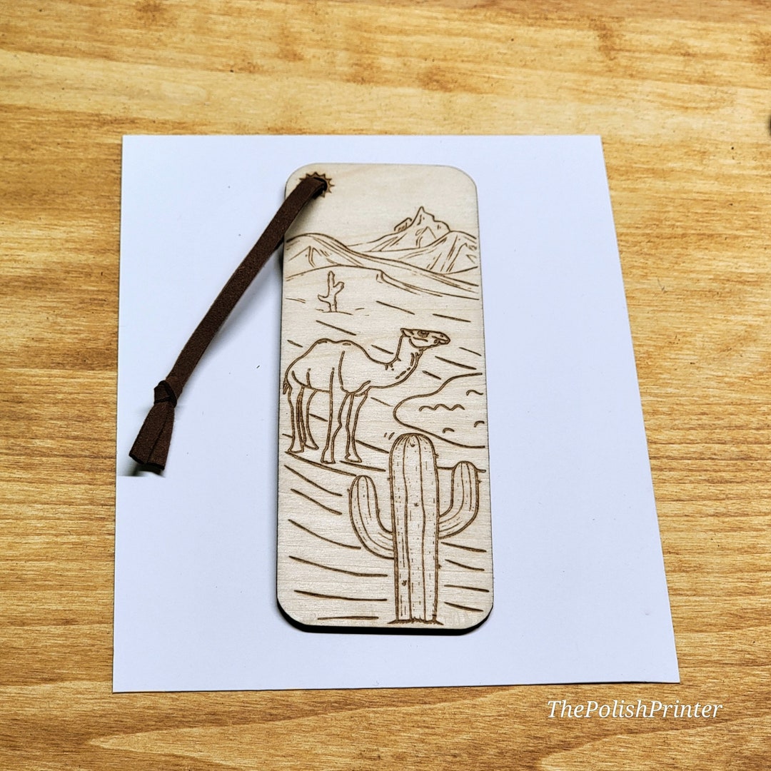 Camel Bookmark: Unique Custom Wood Bookmark, Laser Engraved, Book Lover ...
