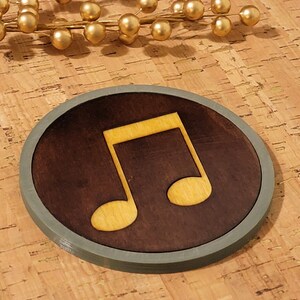 Music Notes Coaster Set, Custom Made Coasters, Unique Gift, Wooden - Etsy