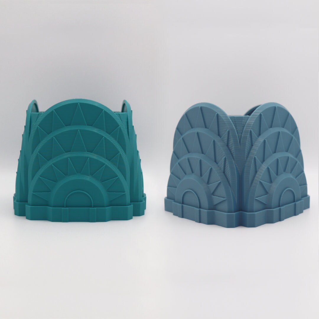 Art Deco Plant Pot - New York Chrysler Building Inspired, Geometric ...