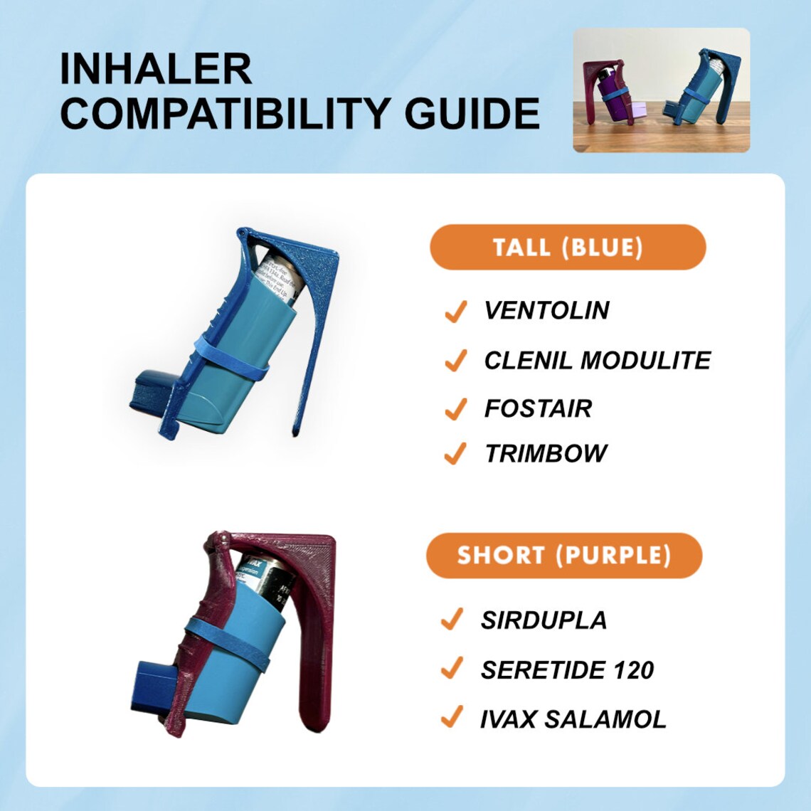 Inhaler Aid for Asthma Inhalers Perfect for Weak, Small or Arthritic ...