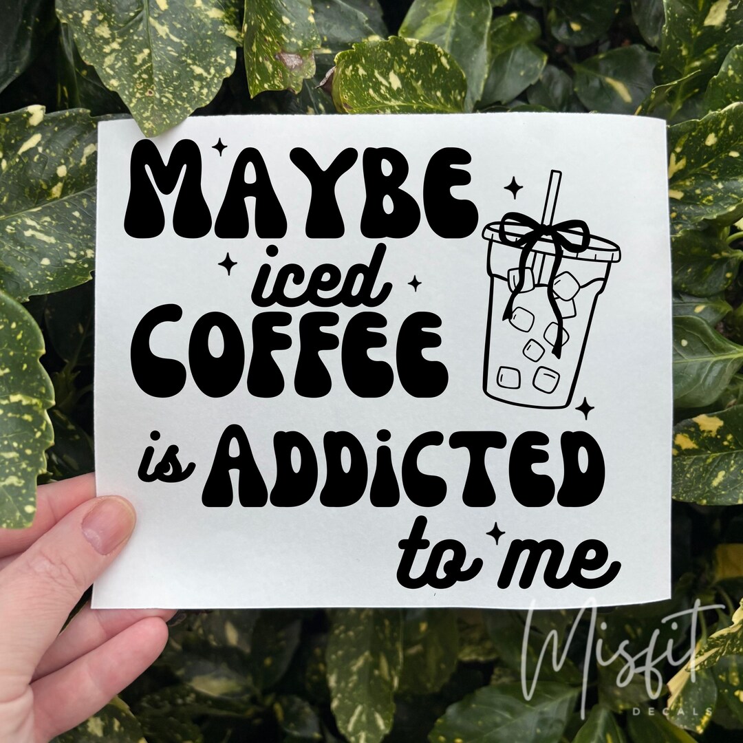 Coquette Iced Coffee Addict Car Decal Cute Mom Car Decal Cute Girl ...