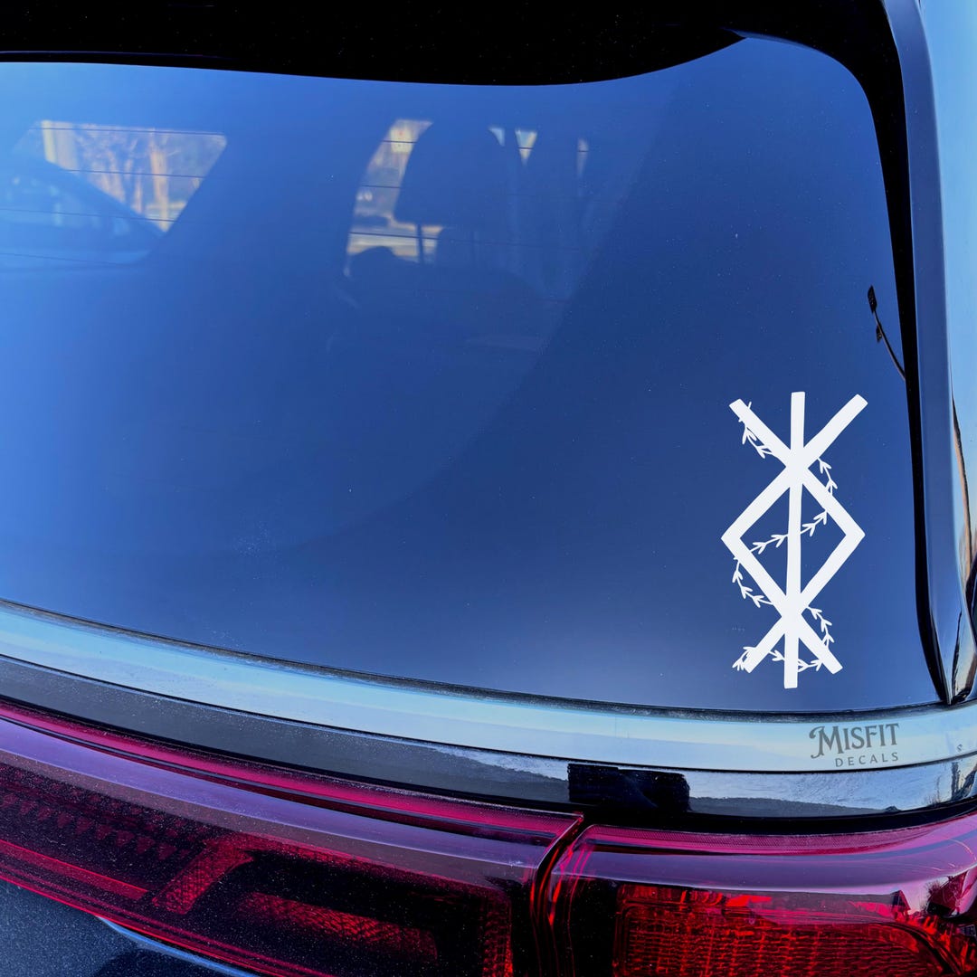 Protection Rune Vinyl Car Decal, Vikings Car Sticker, Car Window Bumper ...