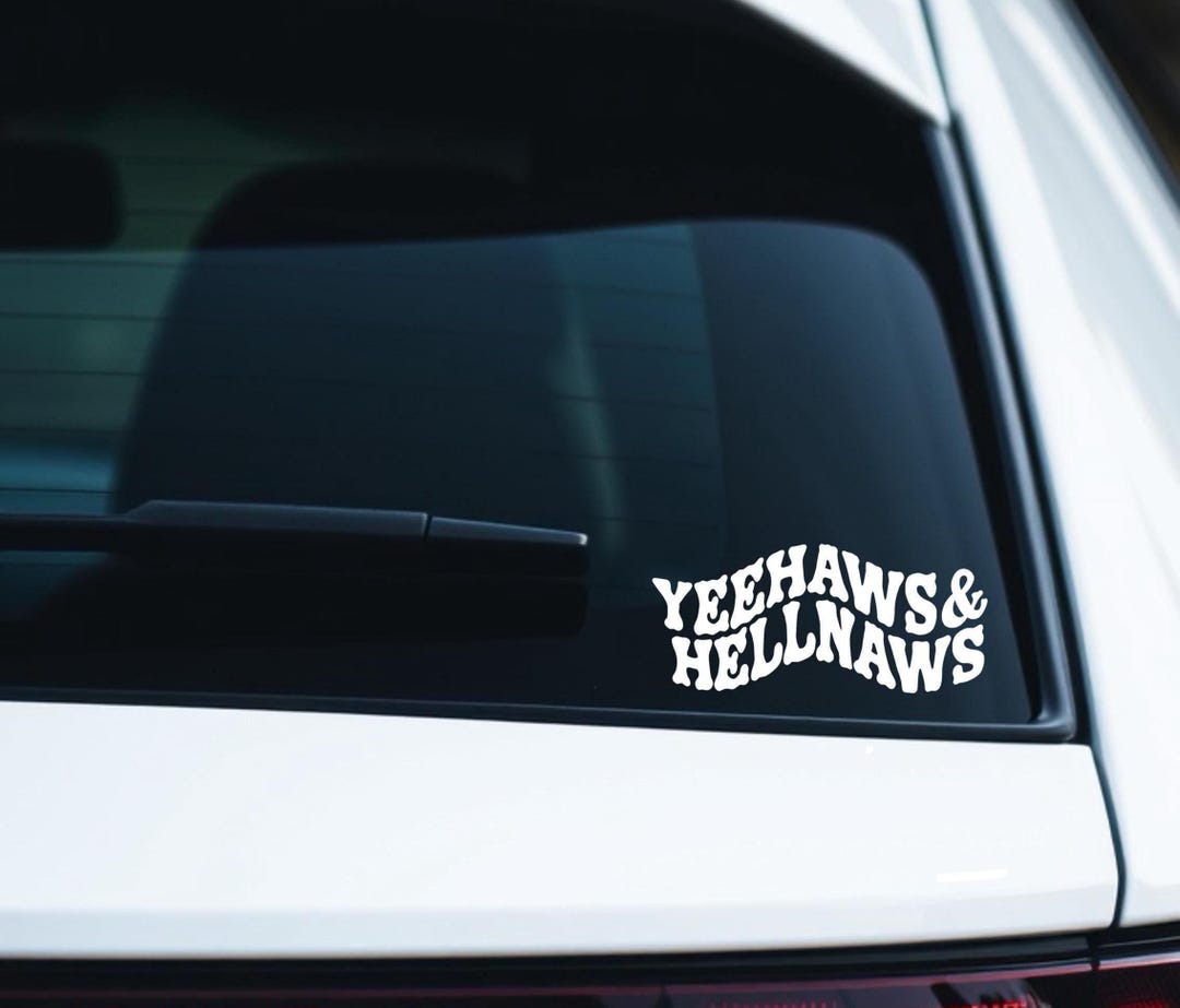 Yeehaw and Hellnaw Car Decal Country Boy Country Girl Bumper Stickers ...