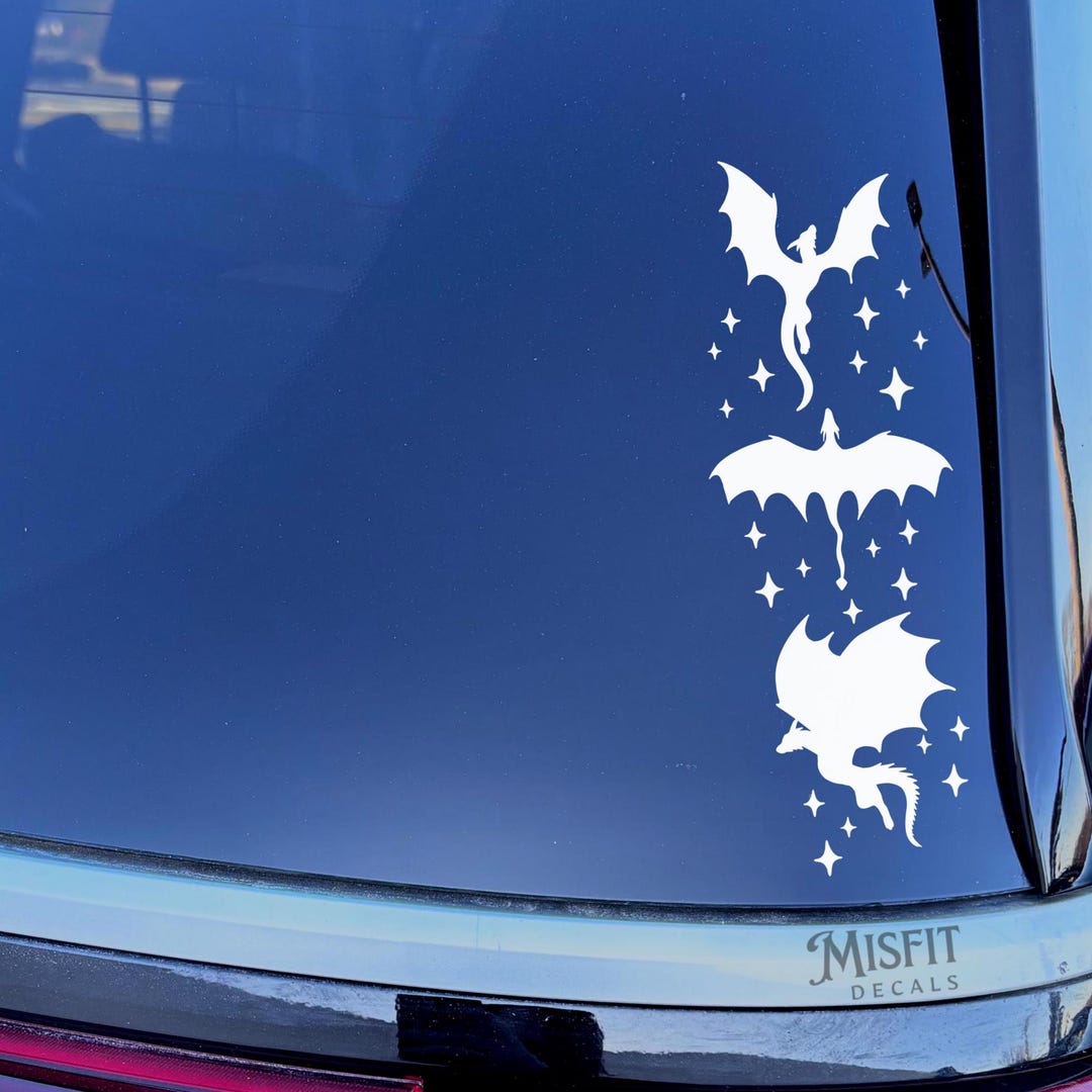Car Decal Dragon Stars Decal Dragon Book Sticker Dragon Books Decal ...
