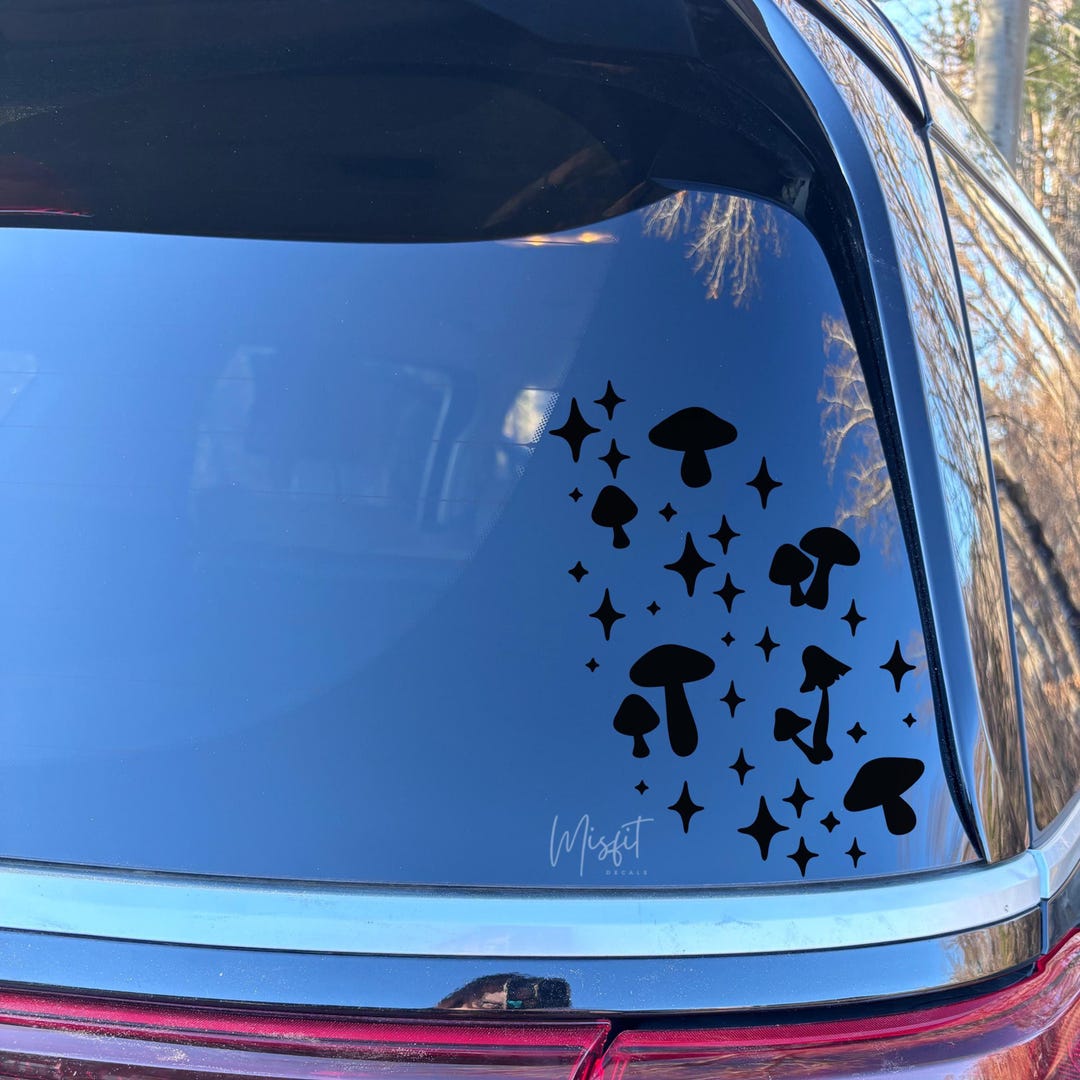 Car Decal Mushroom Stars Decal Cottage Core Sticker Decal Bookish Decal ...