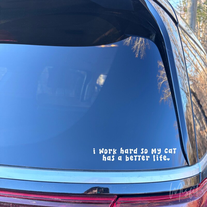 Cat Car Decal - Etsy