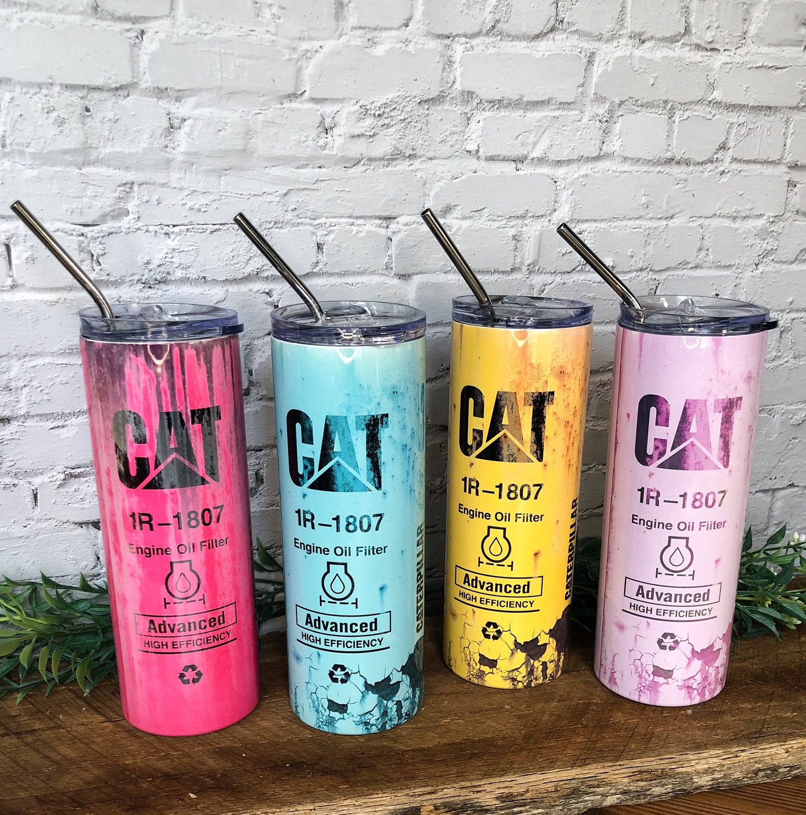 Caterpillar Tumbler Rusty Oil Filter 20 Oz. Tumbler CAT Cup - Etsy