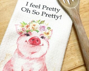 Pig Hand Towel | Etsy