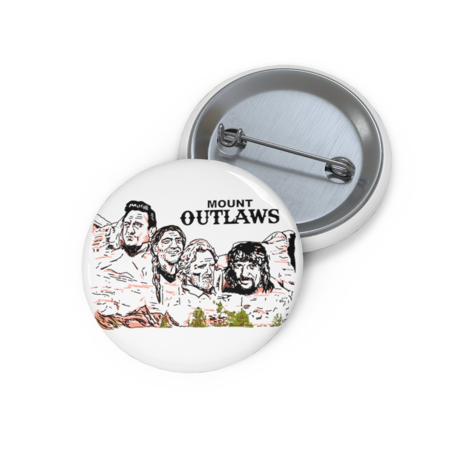 Mount Outlaws Button - the Highwaymen Pin (2 Sizes) - Etsy