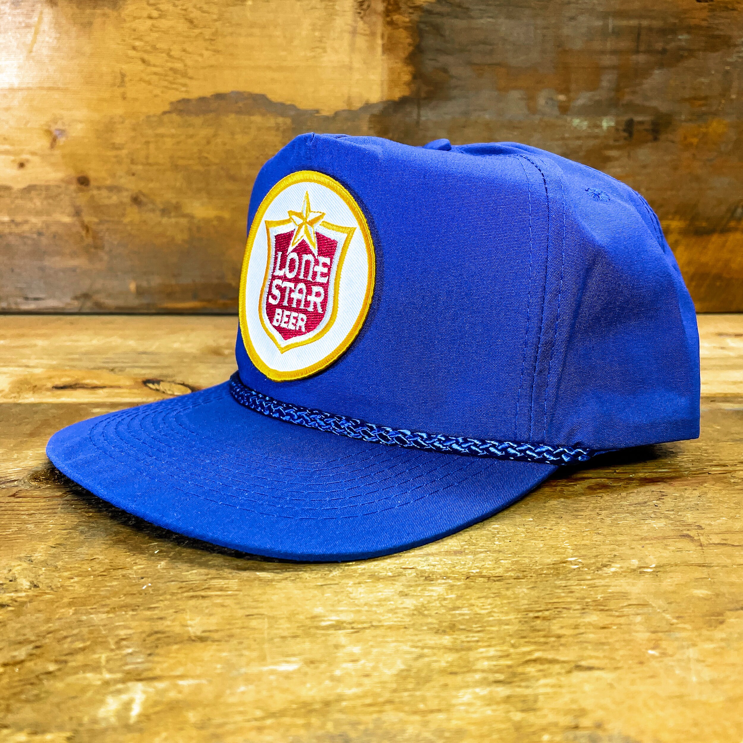 Lone Star Beer Patch on Hat with Leather Strap and Brass | Etsy