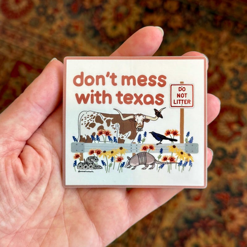 Texas Sticker - Etsy