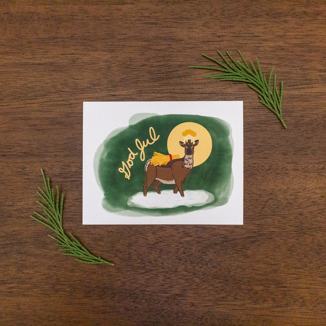 God Jul Holiday Card - Etsy