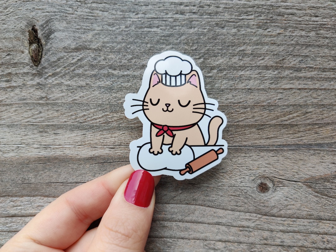 Munchy Cat Sticker, Premium Vinyl Sticker, Planner Sticker, Laptop ...