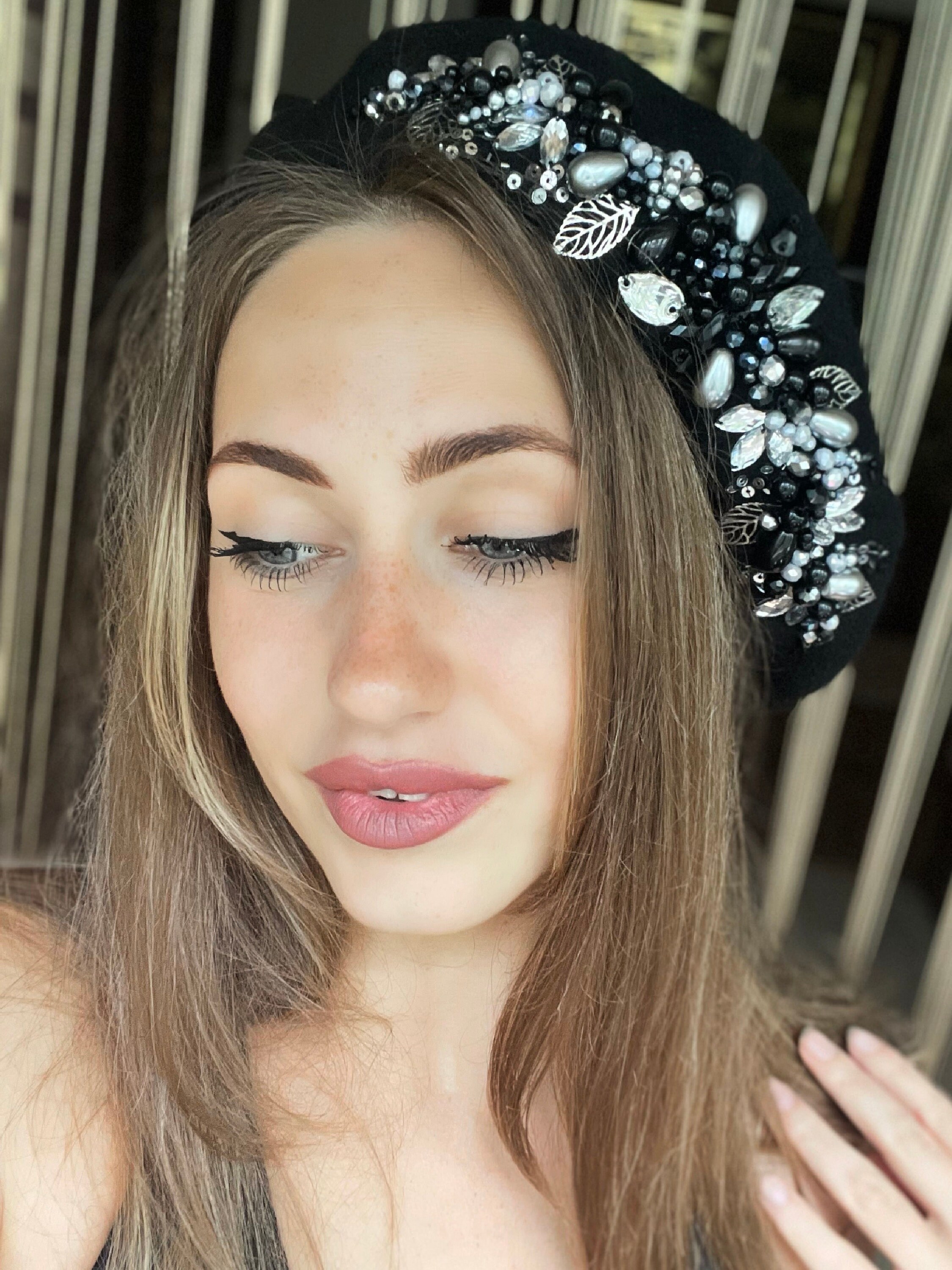 Hand Embroidered 100% Wool Flower French Beret, Custom Embroidered ...