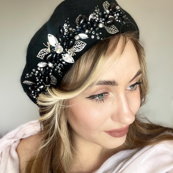 Embellished Beret - Etsy