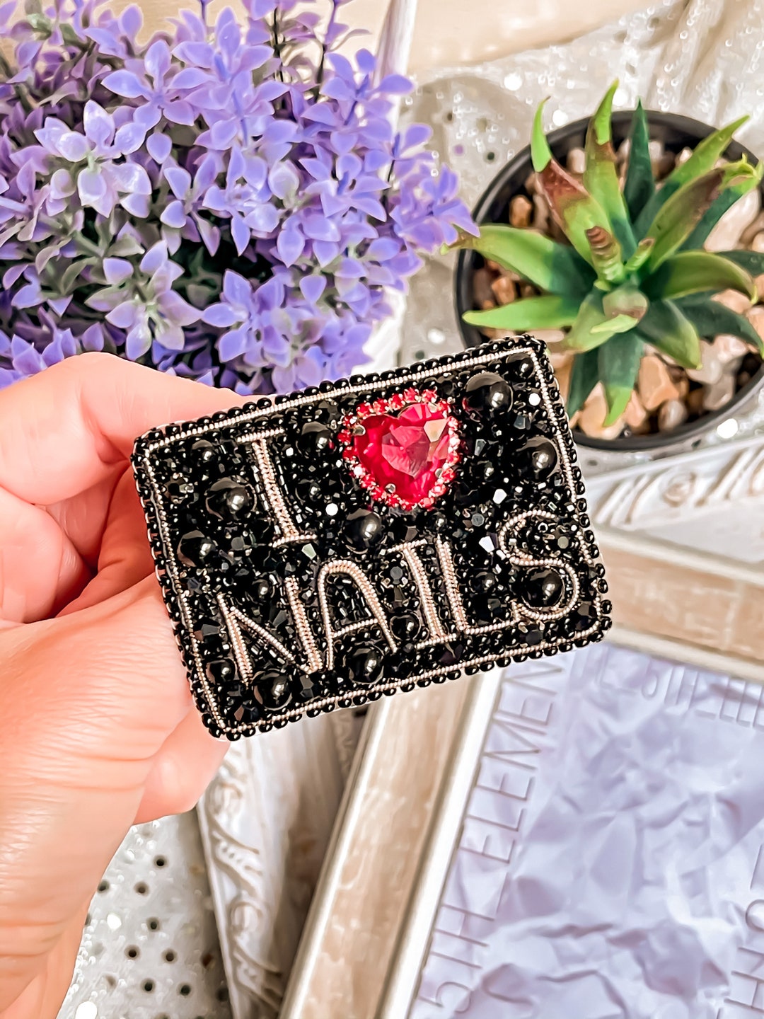 Nail Artist Brooch, Nail Stylist Badge, Nail Lady Accessories, Handmade ...