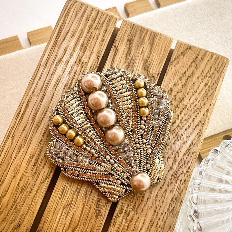 Seashell Brooch - Etsy