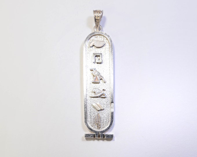 Two-sided Silver Cartouche Pendant-personalized in Egyptian ...